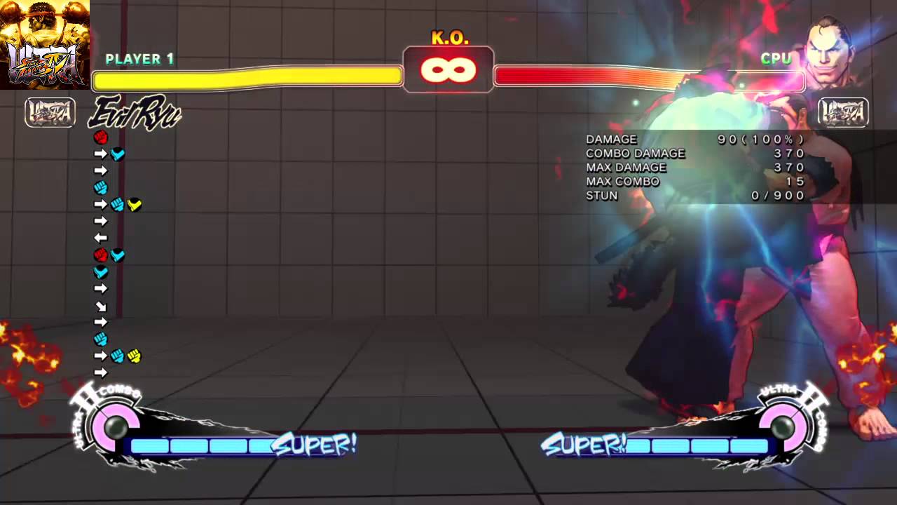 Evil Ryu Kara Raging Demon USF4 PS4 - YouTube