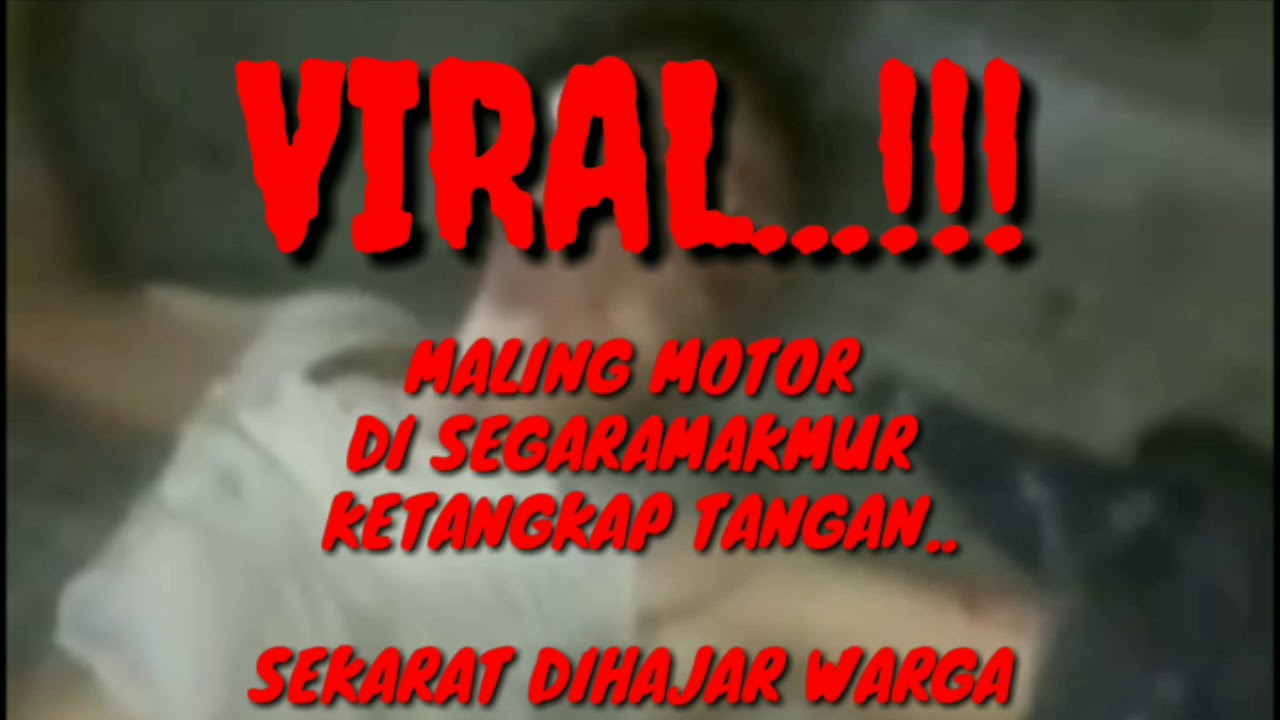 VIRAL...!!! Maling Motor tertangkap warga Segaramakmur. - YouTube