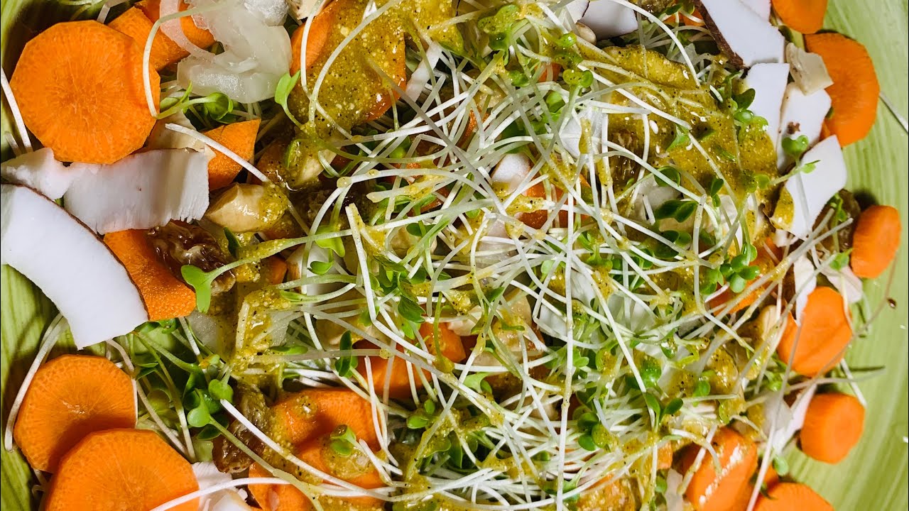 Worlds best broccoli micro greens salad - YouTube