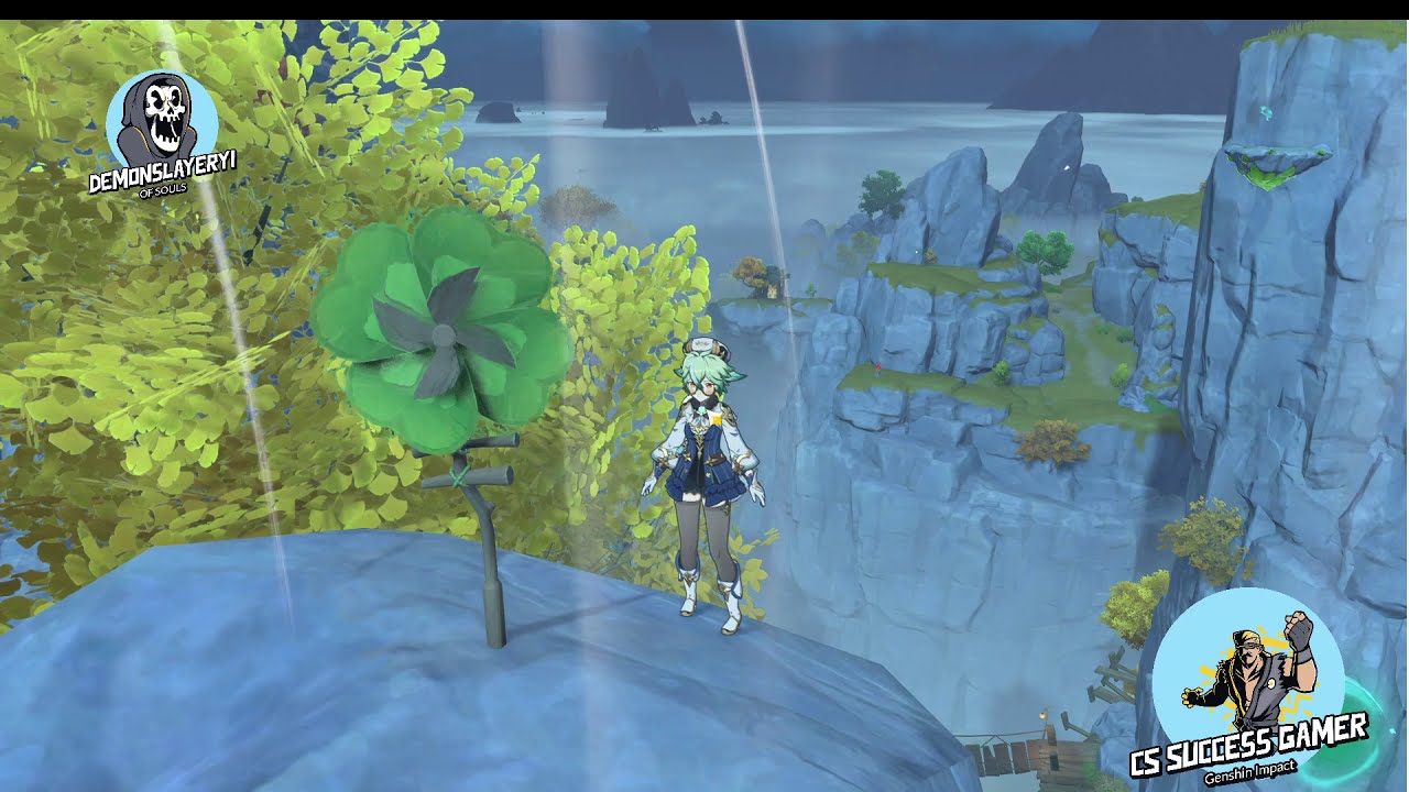 What to do when you see a green windmill | Genshin Impact | Use wind on ...
