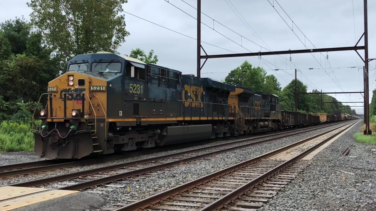 CSX Q032 High Priority & Q422 High & Wides On The Trenton Subdivision - YouTube