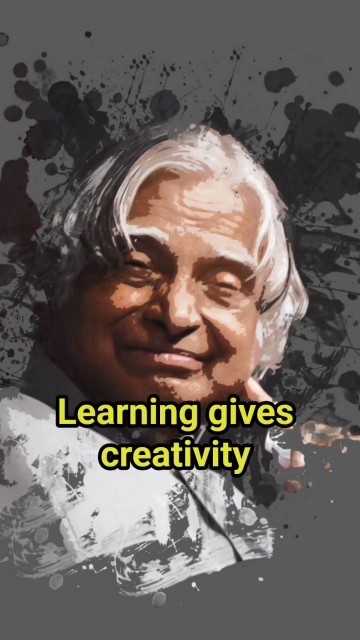 Learning gives creativity quote by APJ kalam - YouTube