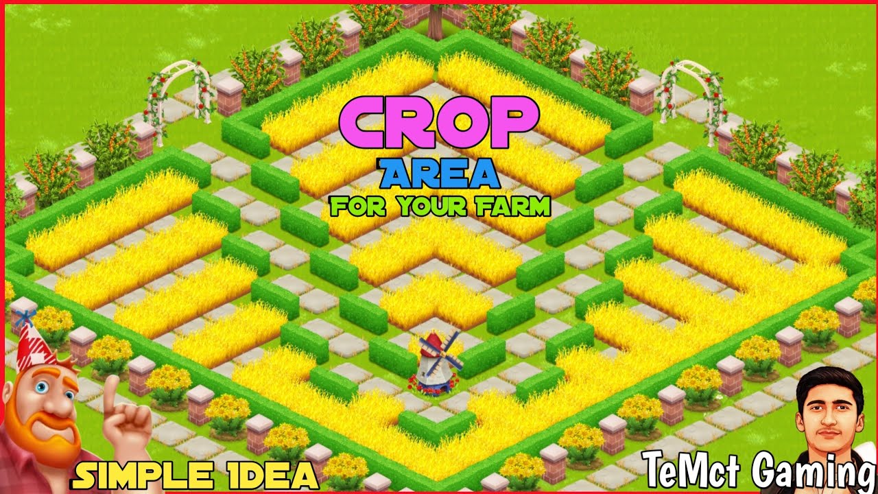 How to Create Simple Crops Field Area on your Hay Day Farm - YouTube