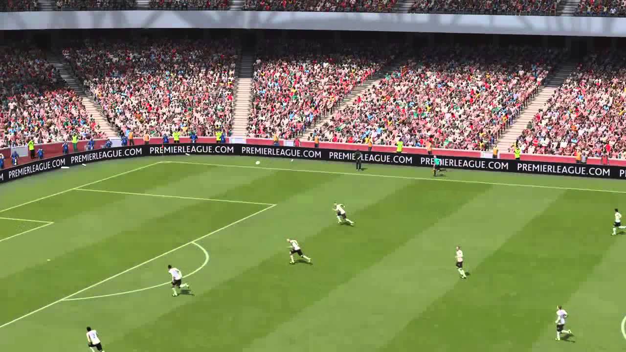 Fifa 15 Half Line Goal Arsenal vs Man United - Ozil - YouTube