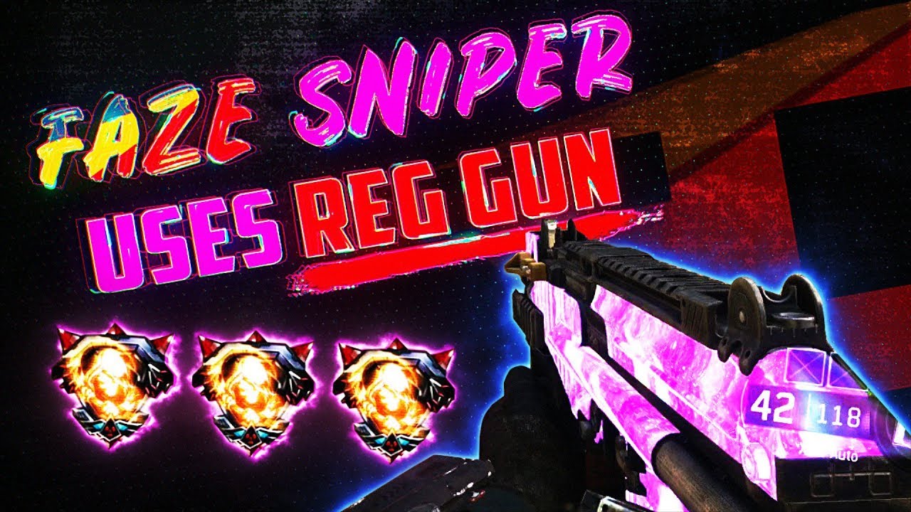FaZe Sniper USES REG GUN.. (4 NUCLEARS) - YouTube