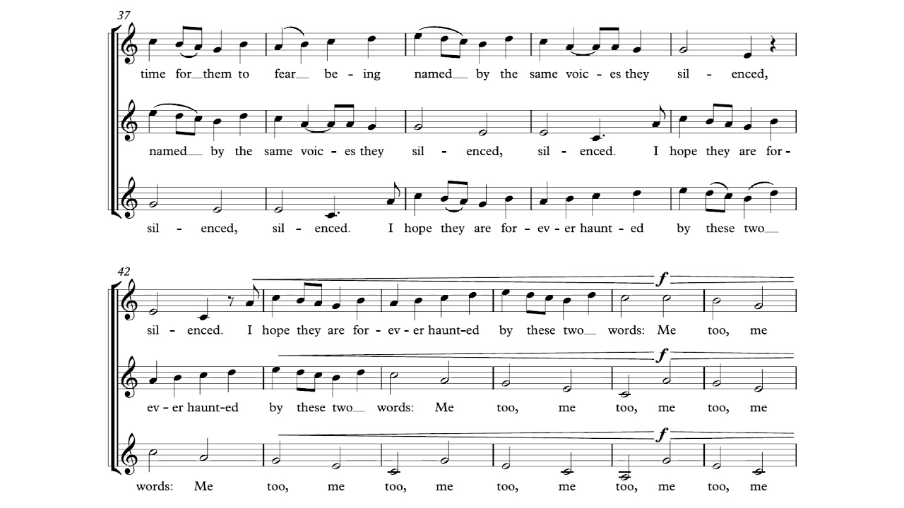 #MeToo by Melissa Dunphy, poetry by Nikita Gill (with score) - YouTube