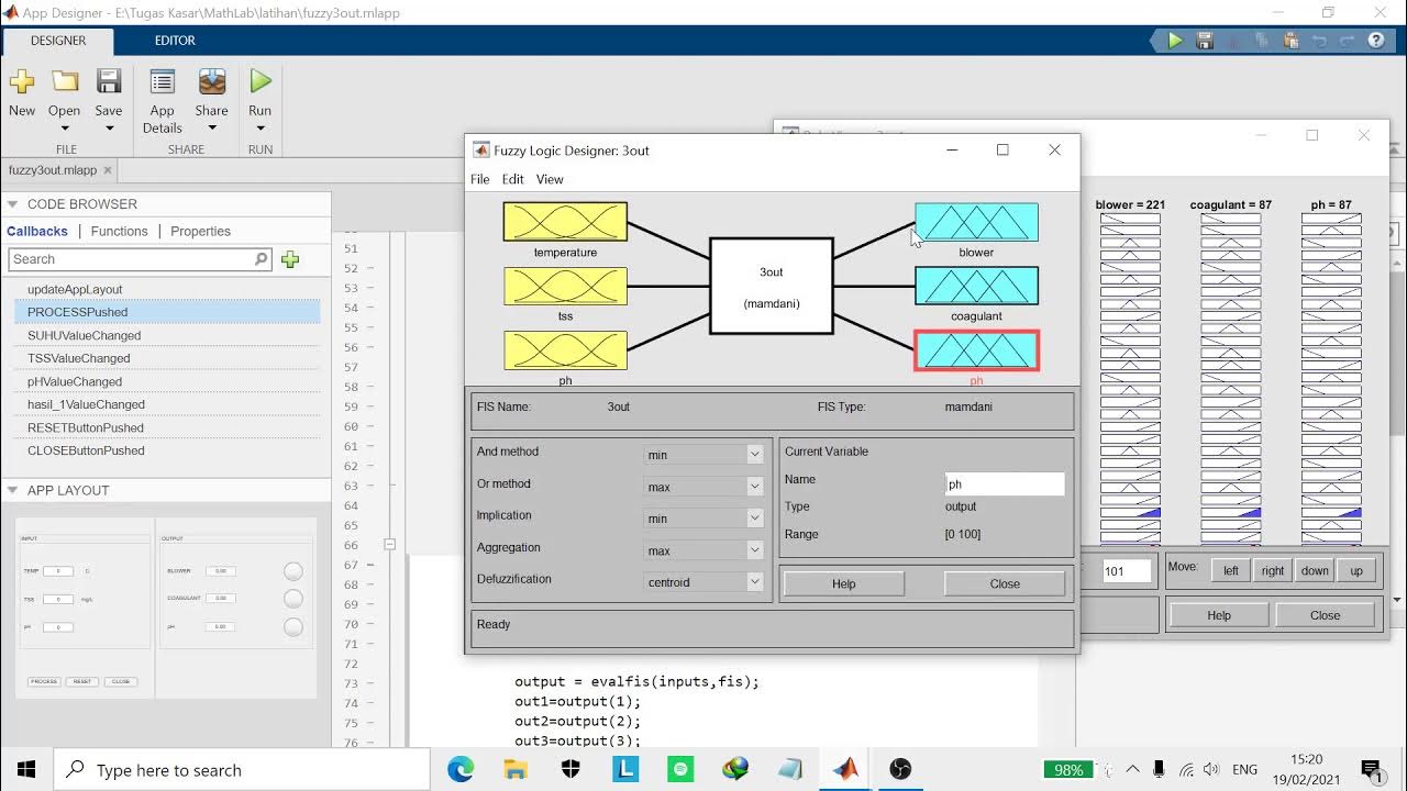 Design App with Fuzzy Logic Mamdani Method - YouTube