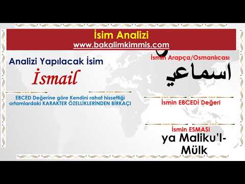 İsmail İsminin Analizi