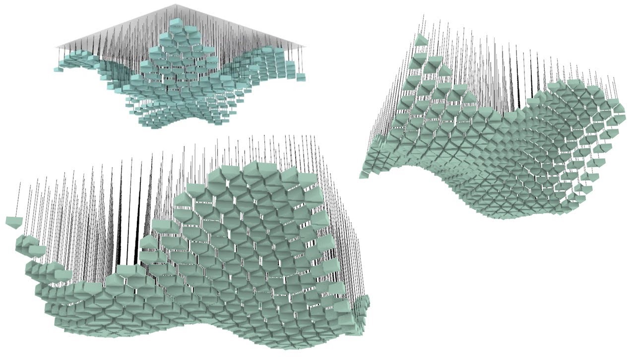 Point Projection for Wavy Ceiling Design - YouTube