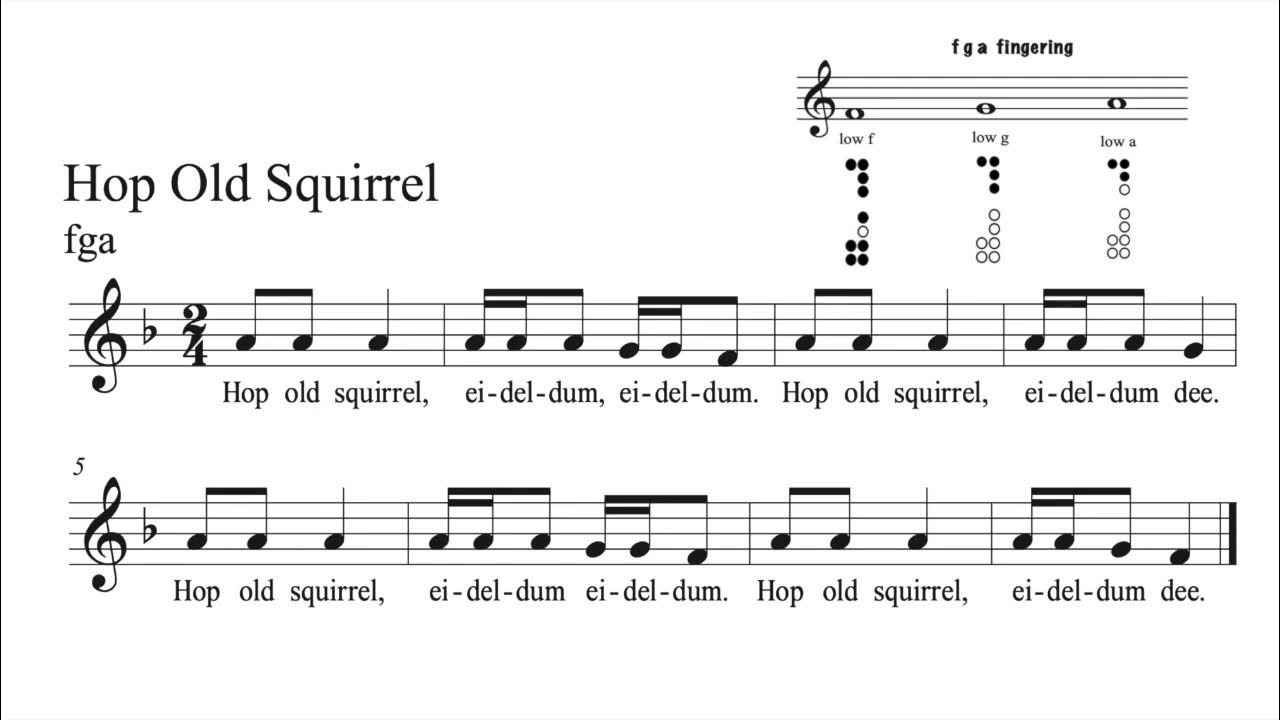 Hop Old Squirrel (fga) 2-4 meter with recorder - YouTube