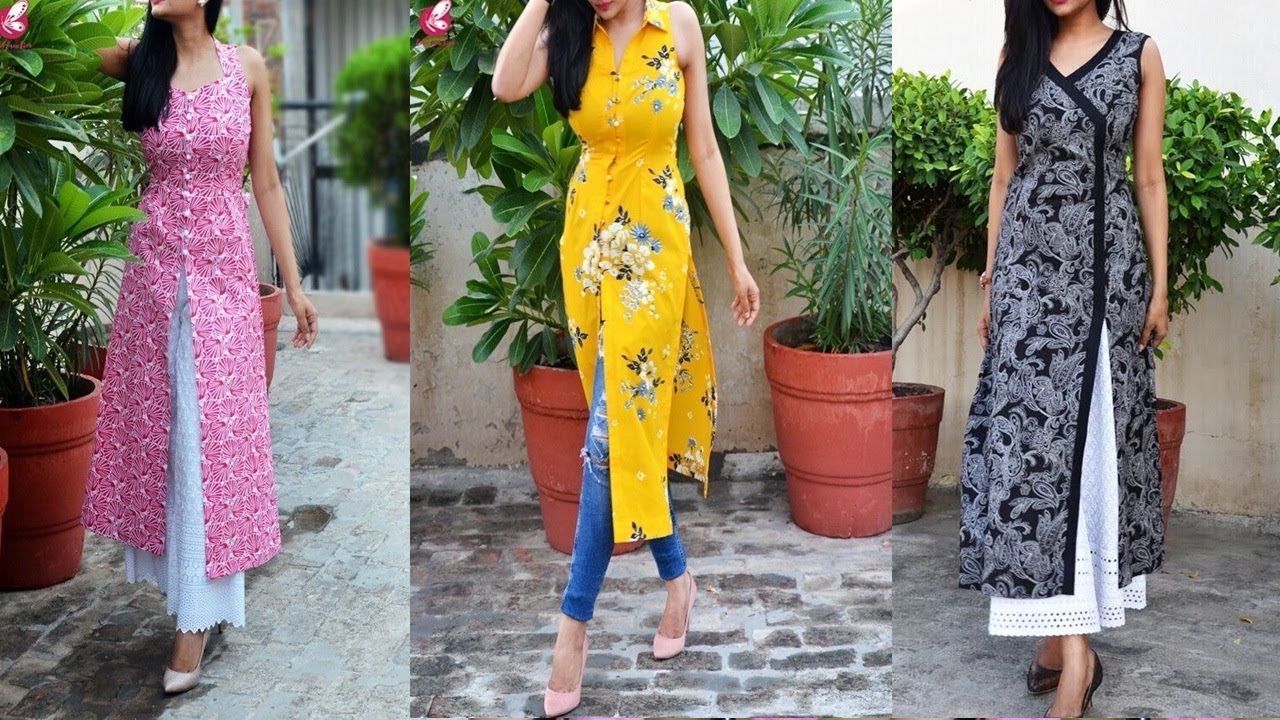 Front Slit Kurti || Slit Kurti Designs 2019 || Slit Kurti Designs - YouTube
