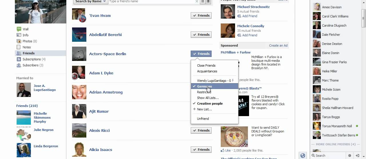 How to create a friend list in Facebook - YouTube