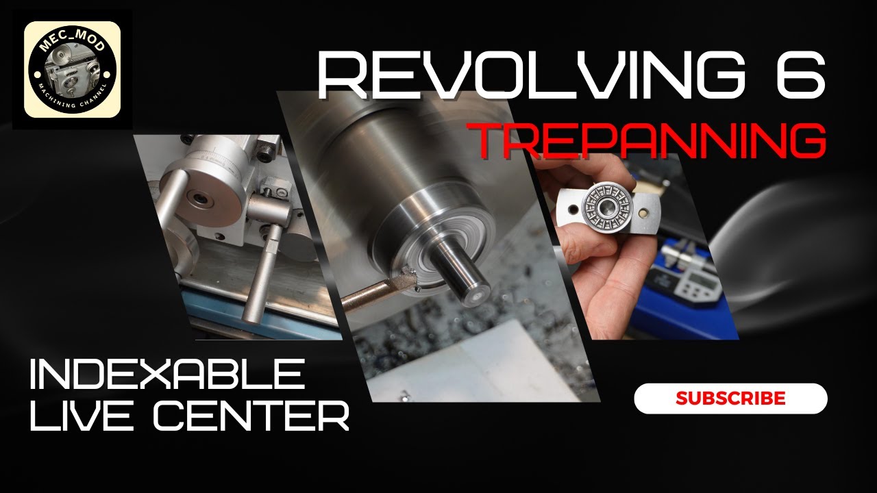 How to Trepanning on the Lathe - Taper Turning Indexable Revolving Live ...