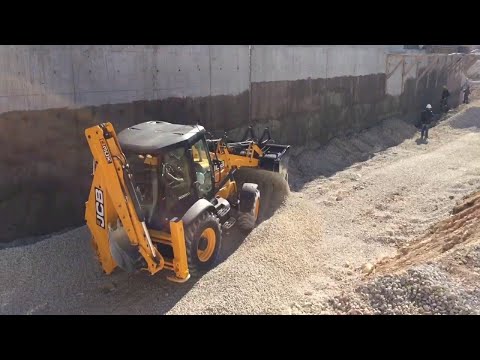 Jcb 3cx Bekoloder ile 0-19 Mıcır Malzemesiyle Dolgu Yapma Ve Tesviye İşlemi