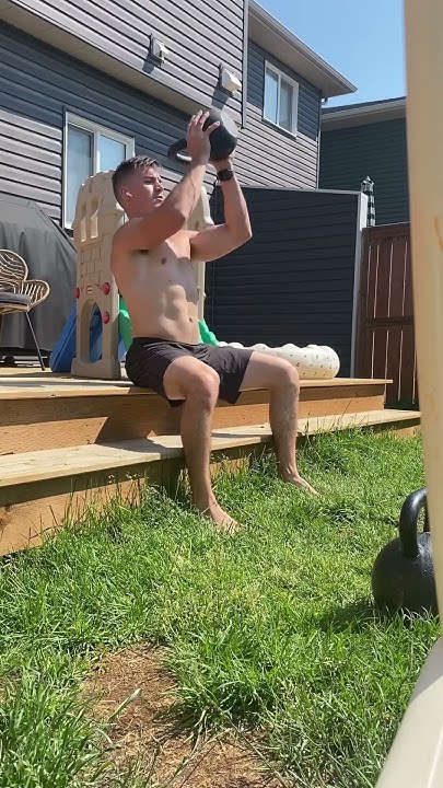 Seated Kettlebell Overhead Tricep Extension - YouTube