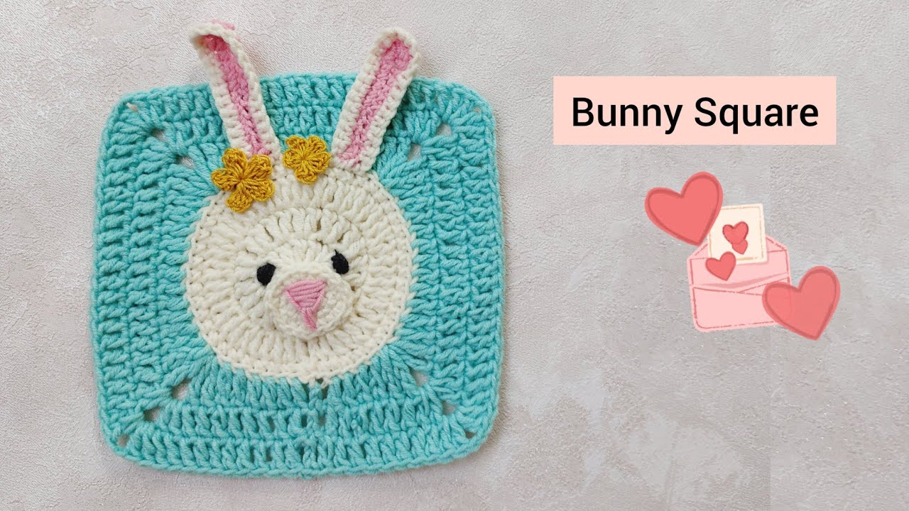 Crochet Bunny Square 🐰🐰🐰 / Free Tutorial - YouTube