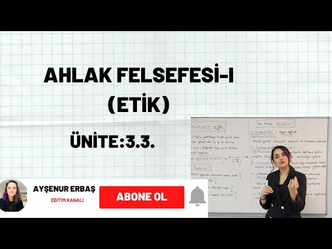 AHLAK FELSEFESİ-I (ETİK)