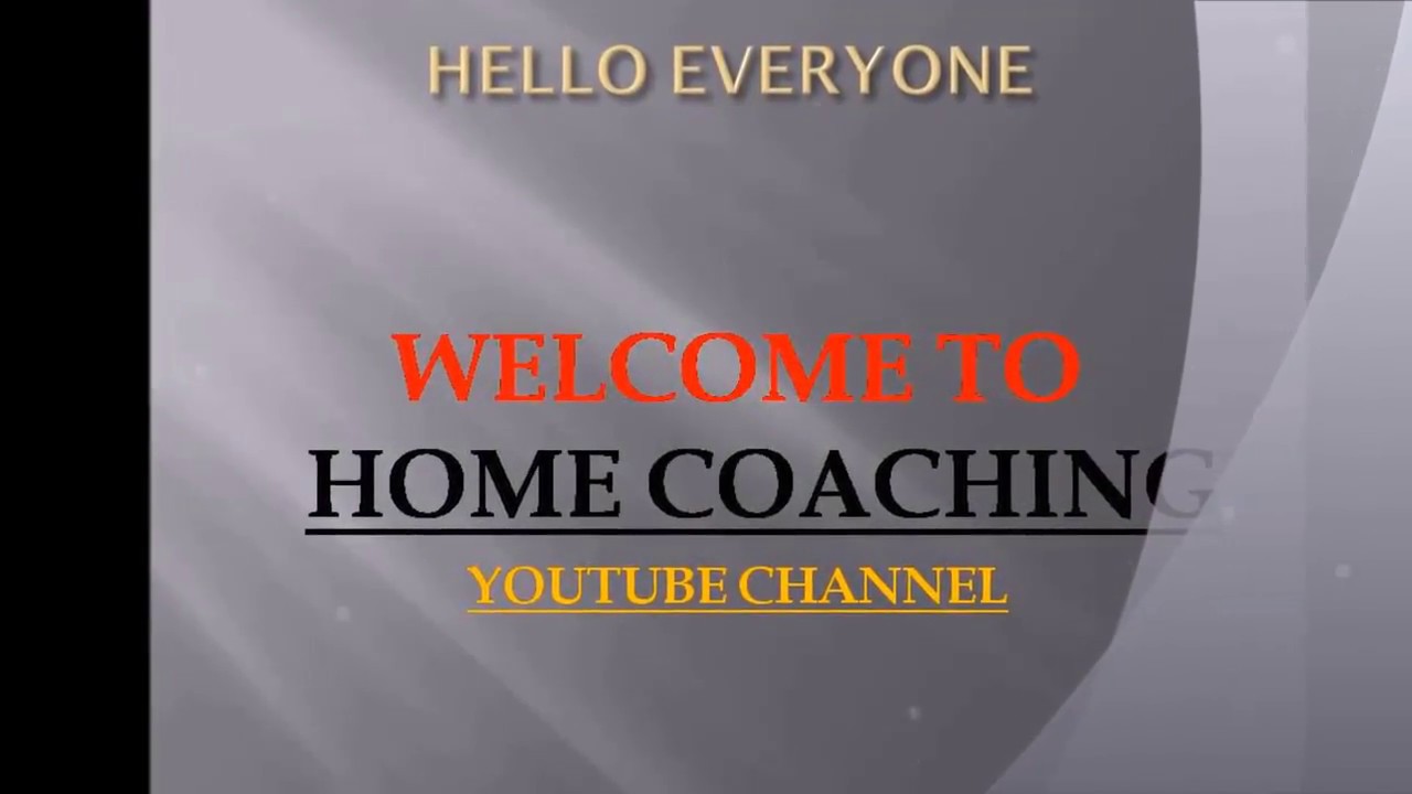 Home Coaching Overview - YouTube