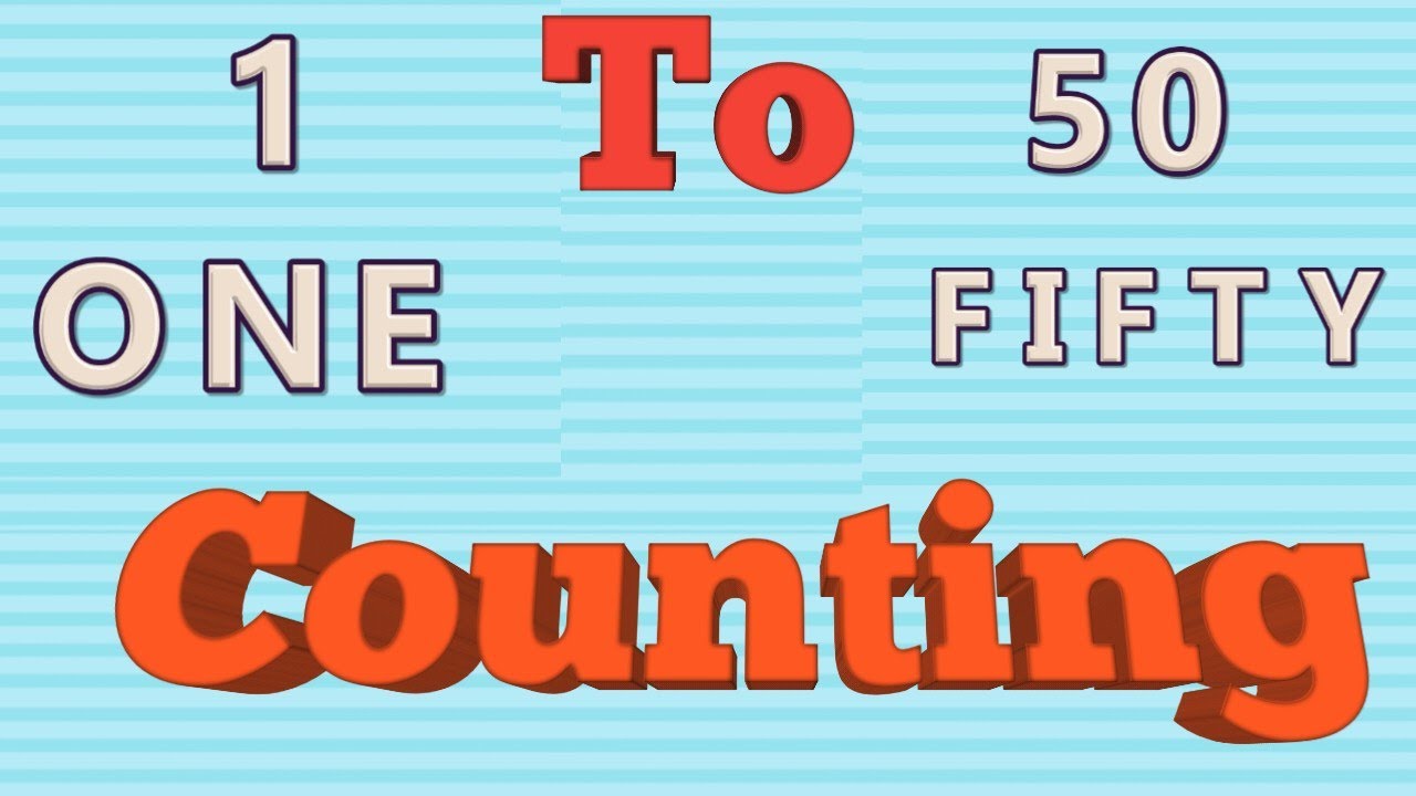 1 To 50 Numbers Counting Nursery Rhymes English YouTube