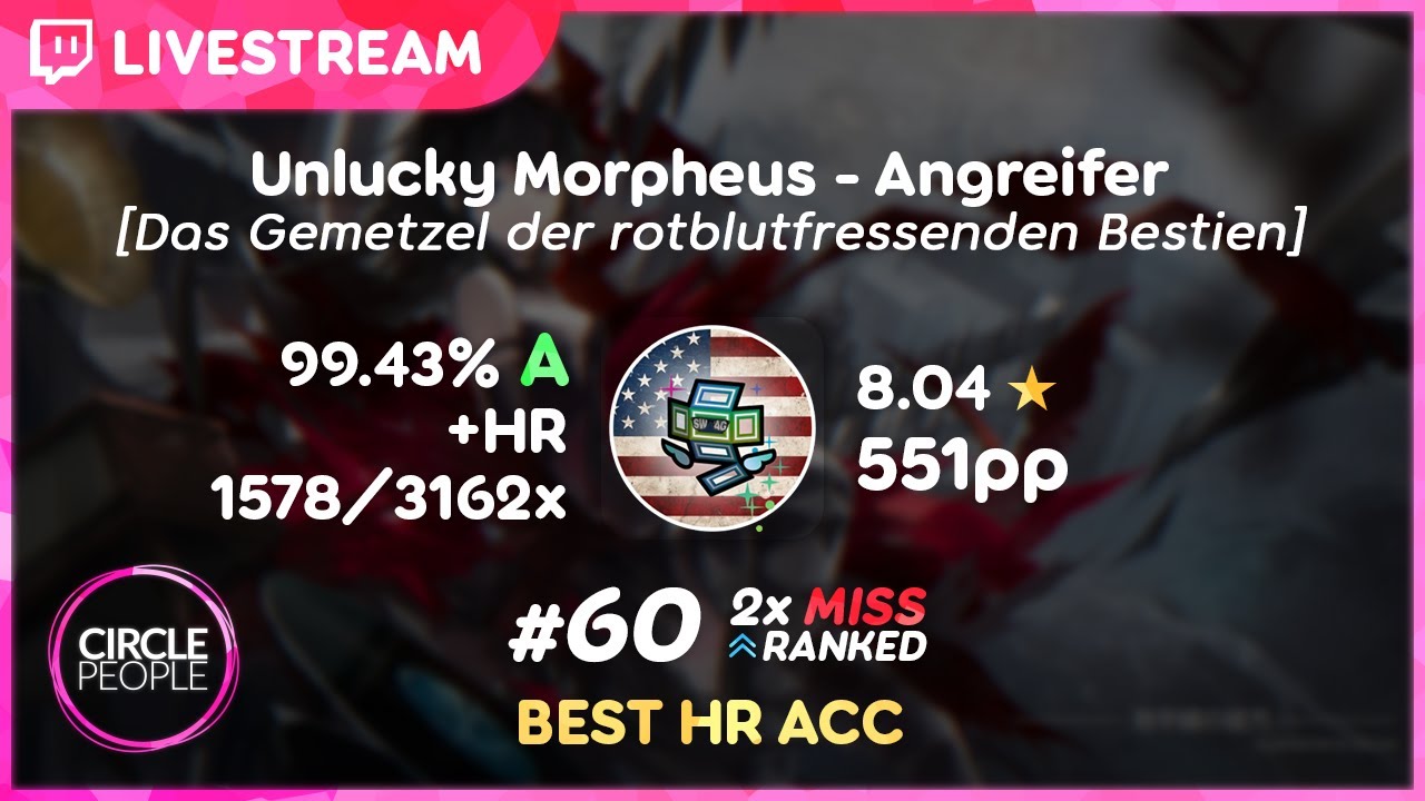osu! | Vaxei | Unlucky Morpheus - Angreifer [too long diffname] HR 99. ...