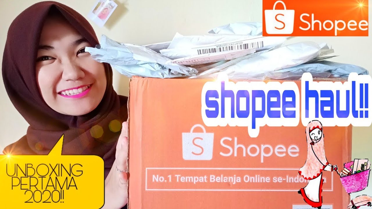 SHOPEE HAUL 2020 || UNBOXING PERTAMA 2020 - YouTube