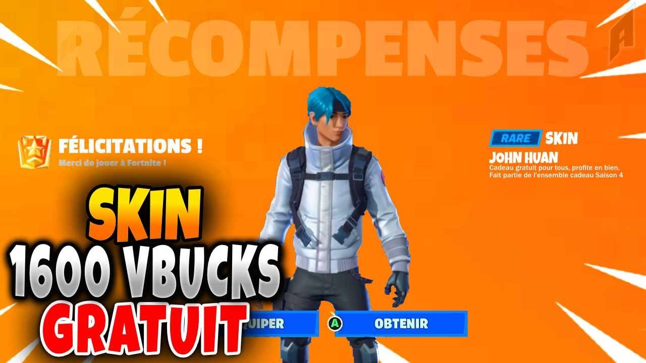 ce Skin 1600 Vbucks GRATUIT sur Fortnite Saison 4 - YouTube