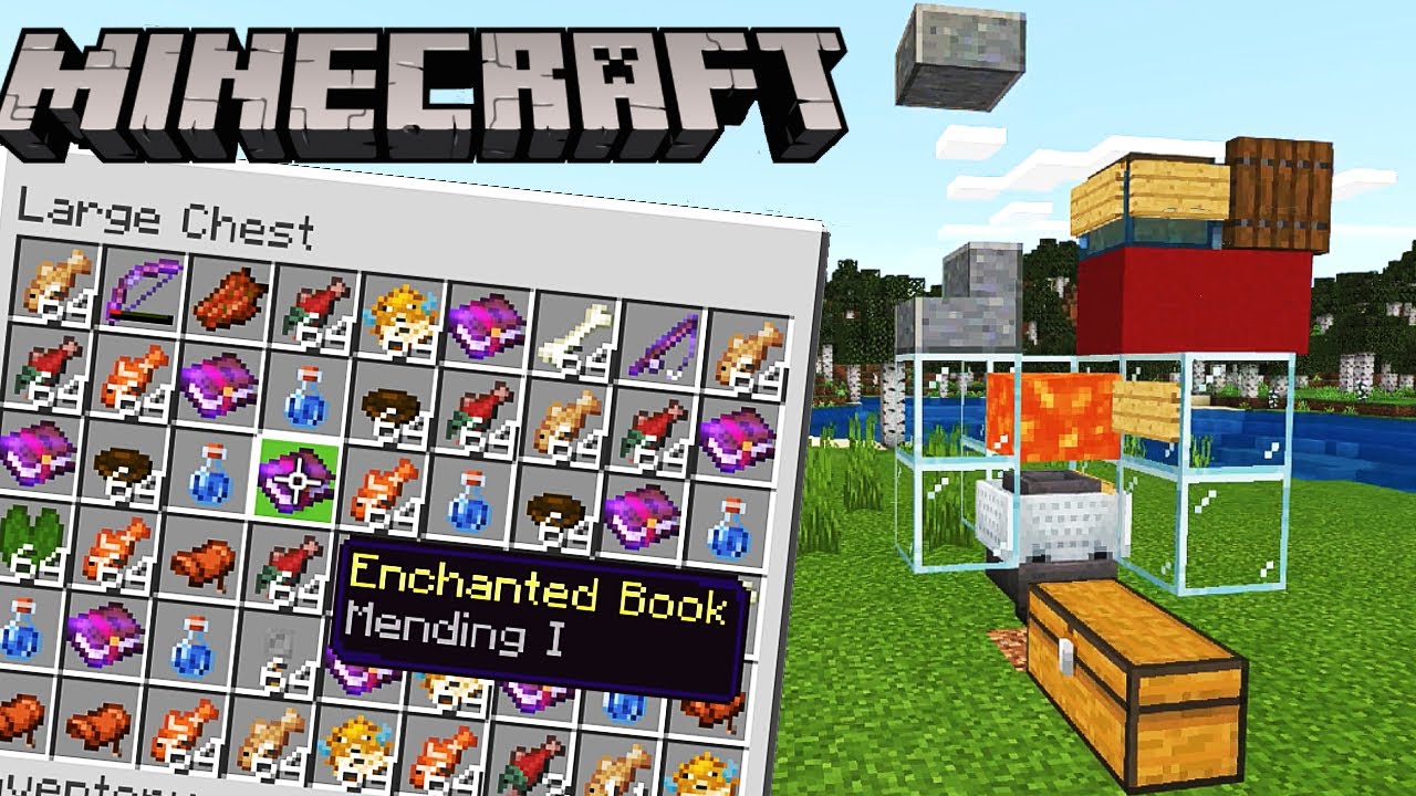 Minecraft Bedrock - New AFK FISH FARM Automatic -Tutorial- Xbox, MCPE ...