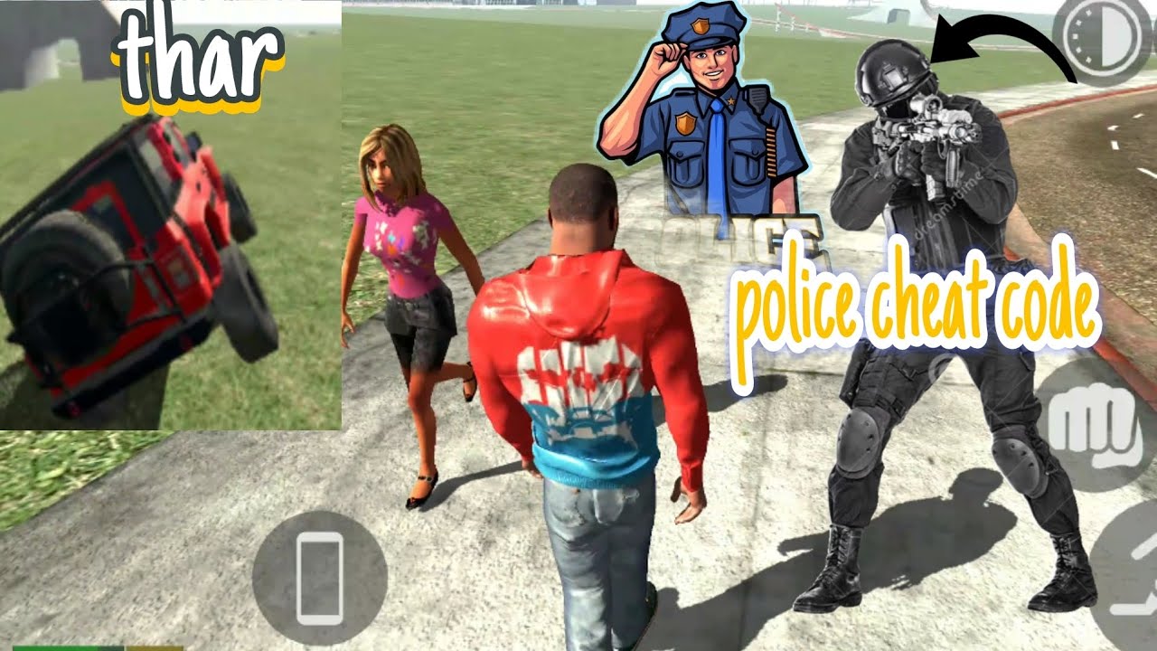Indian bike driving 3D ko new police robot cheat code and Thar driving ...