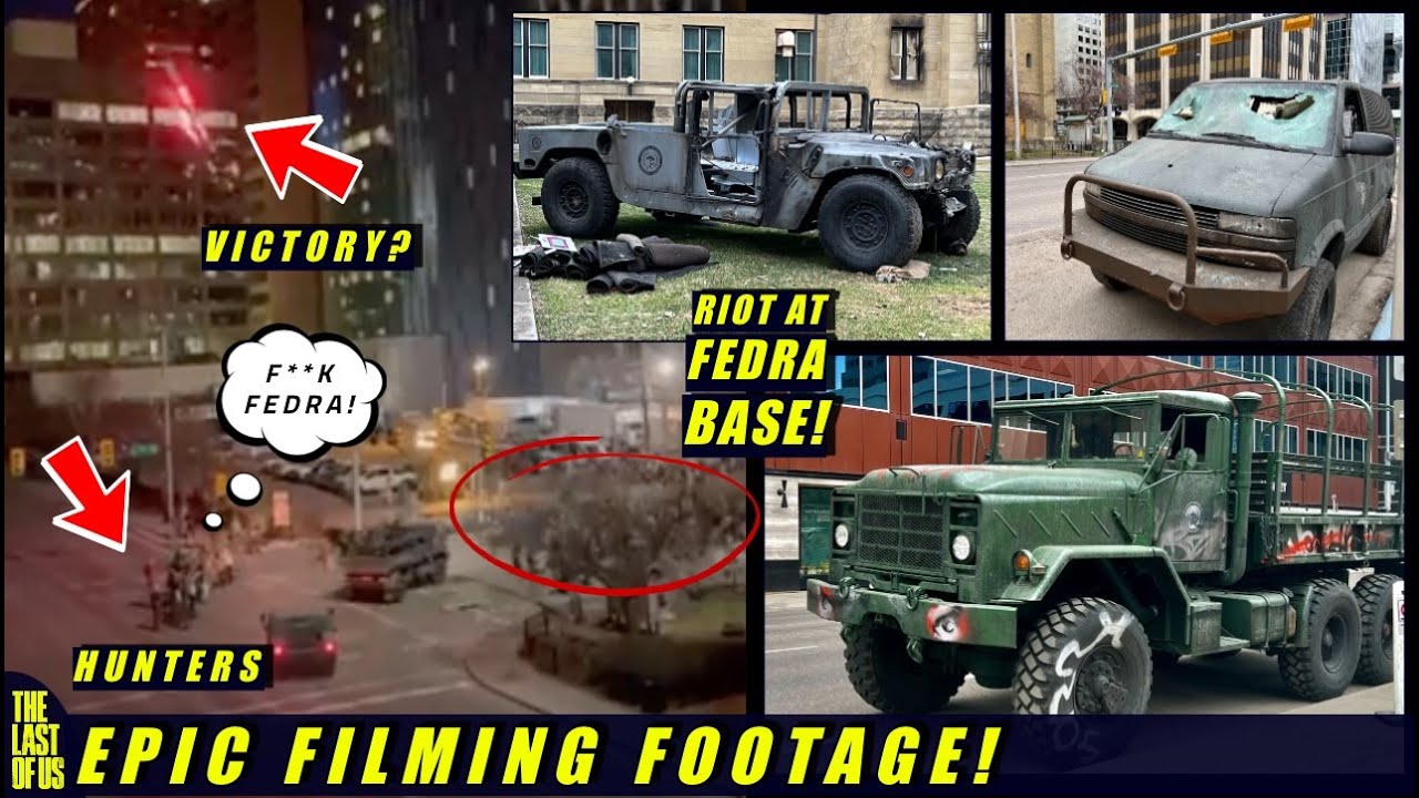 TLOU: EPIC Filming Footage LEAK & BTS! Hunters Backstory (Riot At Fedra ...