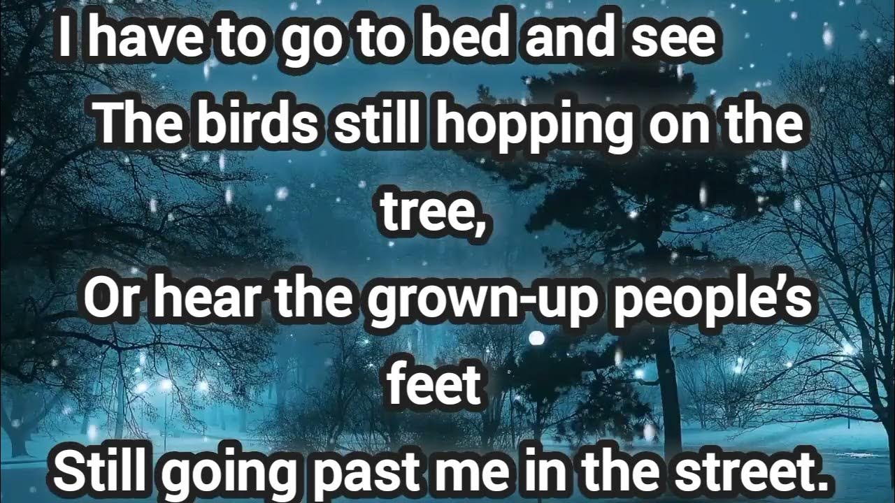 Bed in Summer by Robert Louis Stevenson | Poem - YouTube