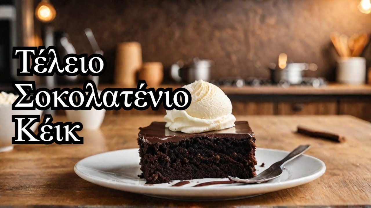 Σοκολατενιο Κεικ με Παγωτο Βανιλιας! - YouTube