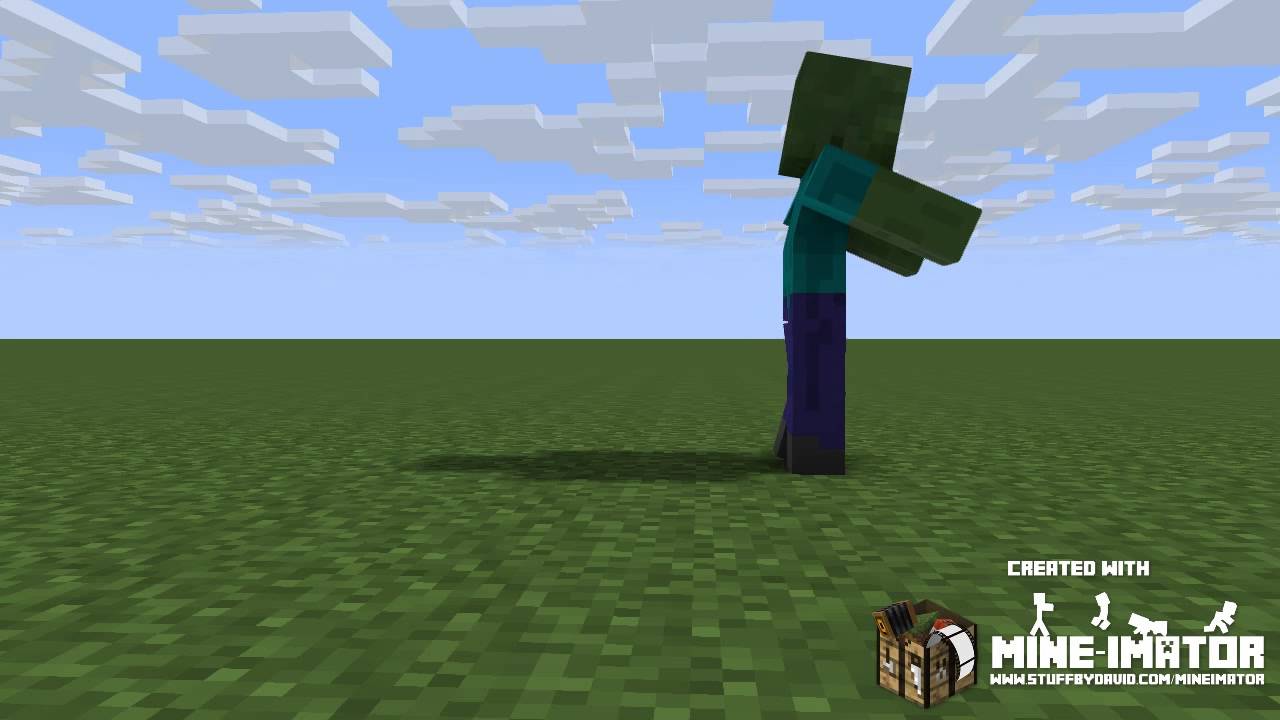 Minecraft Animation - A Walking Zombie - YouTube