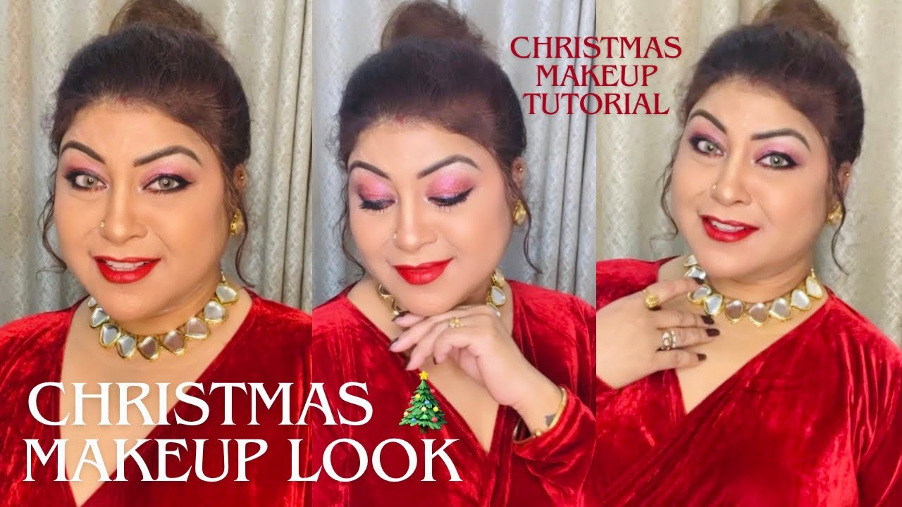 Christmas Makeuplookchristmas Makeup Tutorialwinter Glowy Makeup 2269