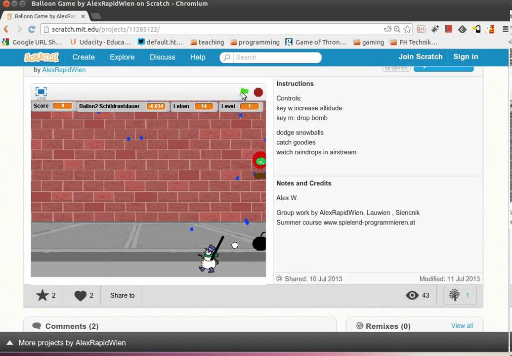 scratch ballon game deutsch - YouTube