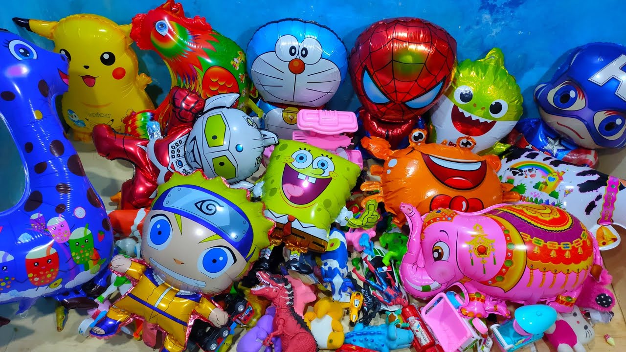 Balon Meletus Karakter, Mainan mobil Truk Polisi Pesawat Excavator ...