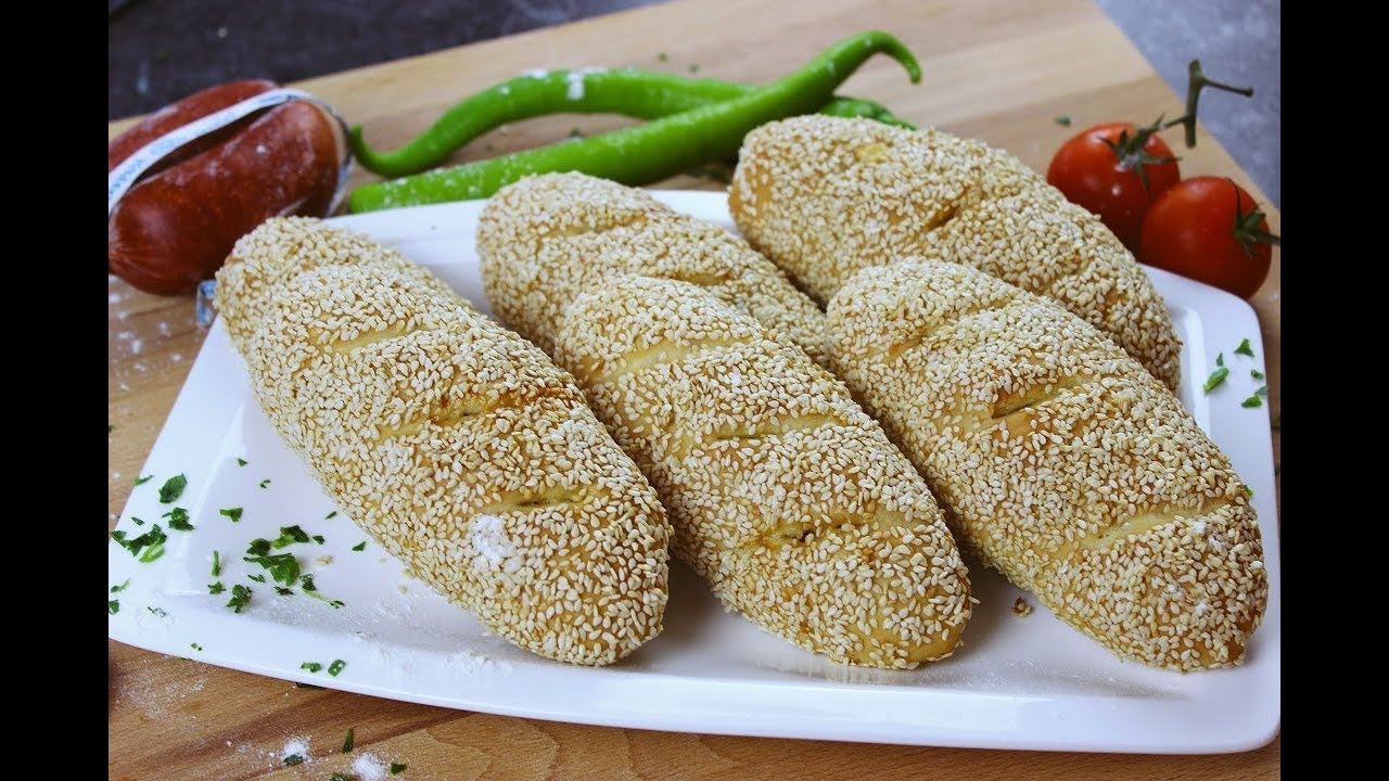 Türkisch kochen: ♥ Simit Pogaca ♥ / Teigbrötchen mit Sucuk und Käse ...