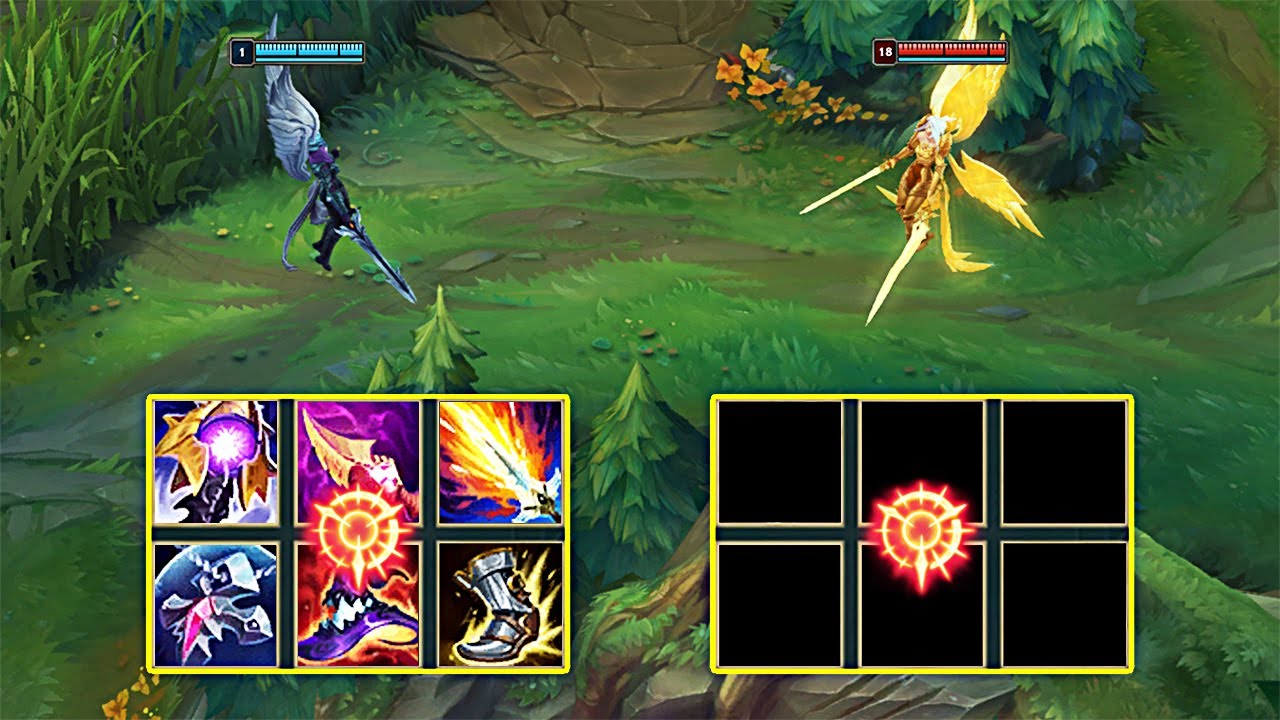 LEVEL 1 KAYLE FULL BUILD vs LEVEL 18 KAYLE NO BUILD - League of Legends ...