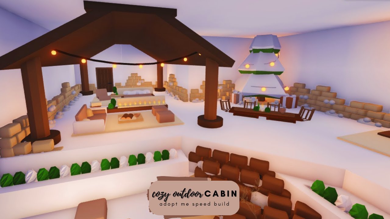 cozy outdoor cabin ️ tree house speed build + house tour | roblox adopt ...