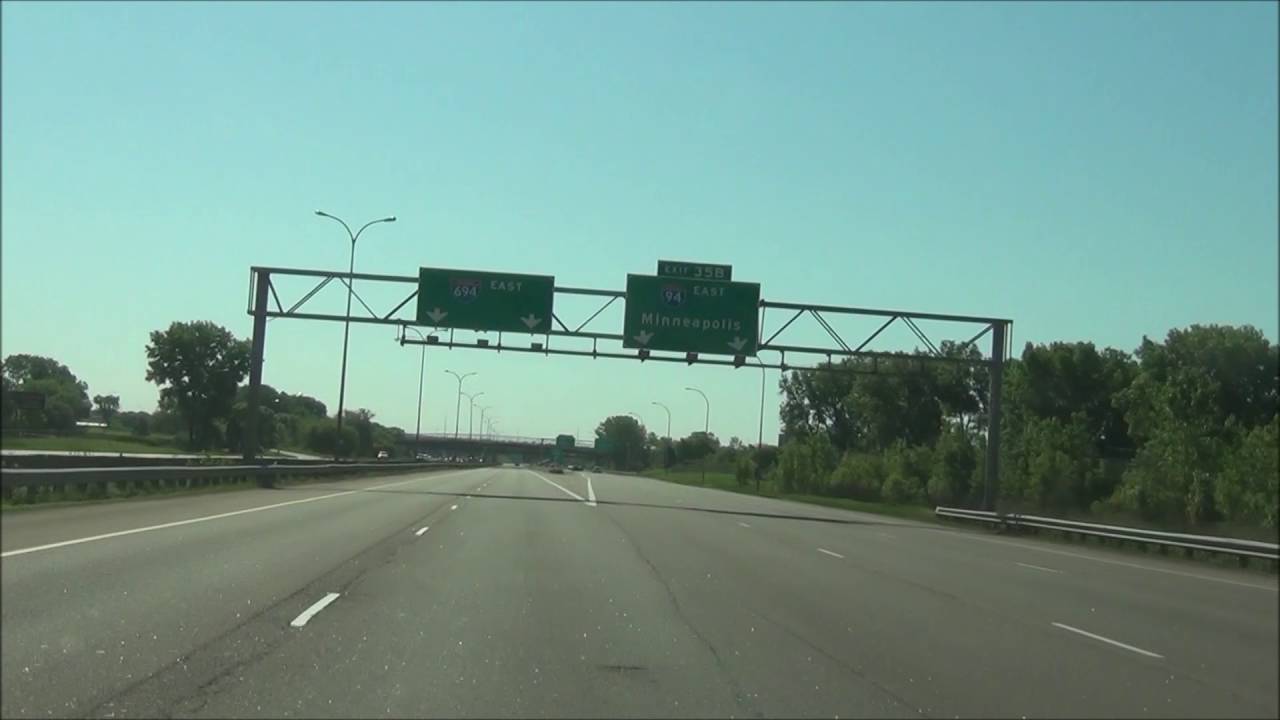 Minnesota - Interstate 694 Inner Loop - Mile Marker 27 to 40 (5/22/16 ...