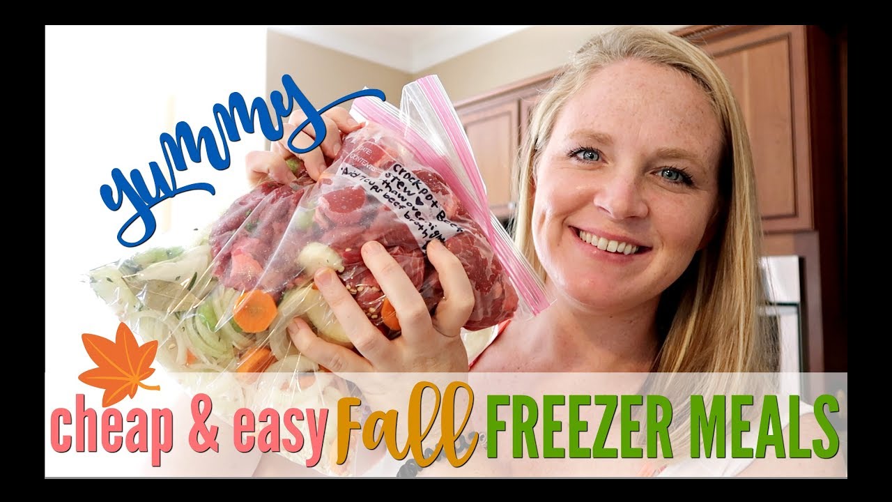 CHEAP & EASY FALL FREEZER MEALS | CROCK POT DINNERS - YouTube