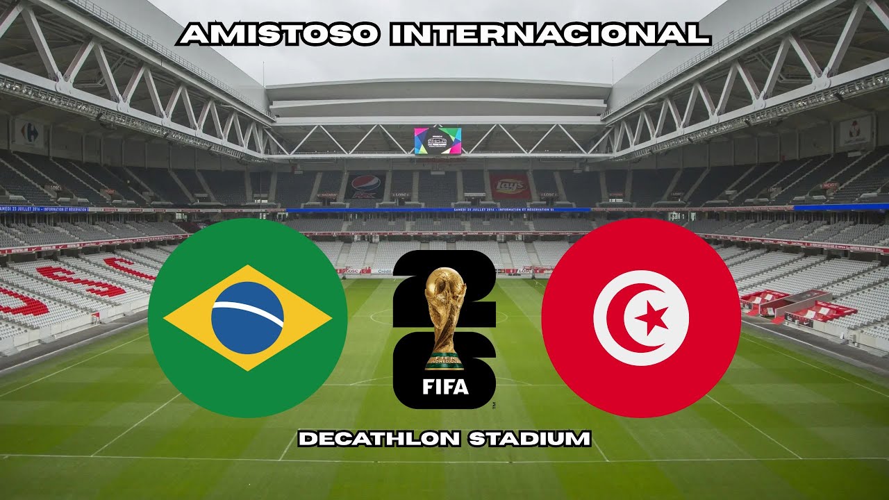 BRASIL X TUNÍSIA | Amistoso Internacional | Simulação Realista [4K ...