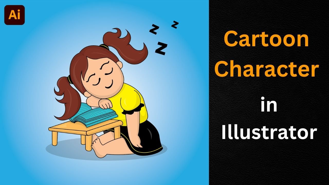 How to Draw a Cartoon Character in Illustrator | Vector Girl - YouTube