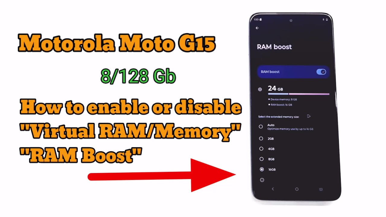 How to enable, disable Virtual RAM - Ram Boost - on Motorola Moto G15 ...