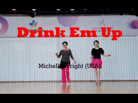 Drink Em Up Linedance demo Beginner @ARADONG linedance - YouTube