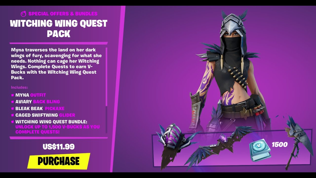*NEW WITCH WING QUEST PACK BUNDLE* In Fortnite - YouTube