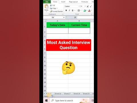 Most Asked Interview Questions l Excel Tips and Tricks #shorts #shortsfeed #tutorial # ...