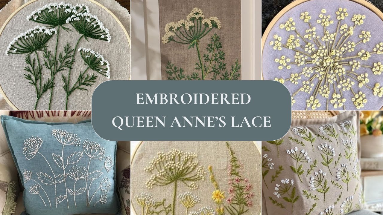 Magically beautiful embroidered Queen Anne’s Lace! #creativestitching # ...