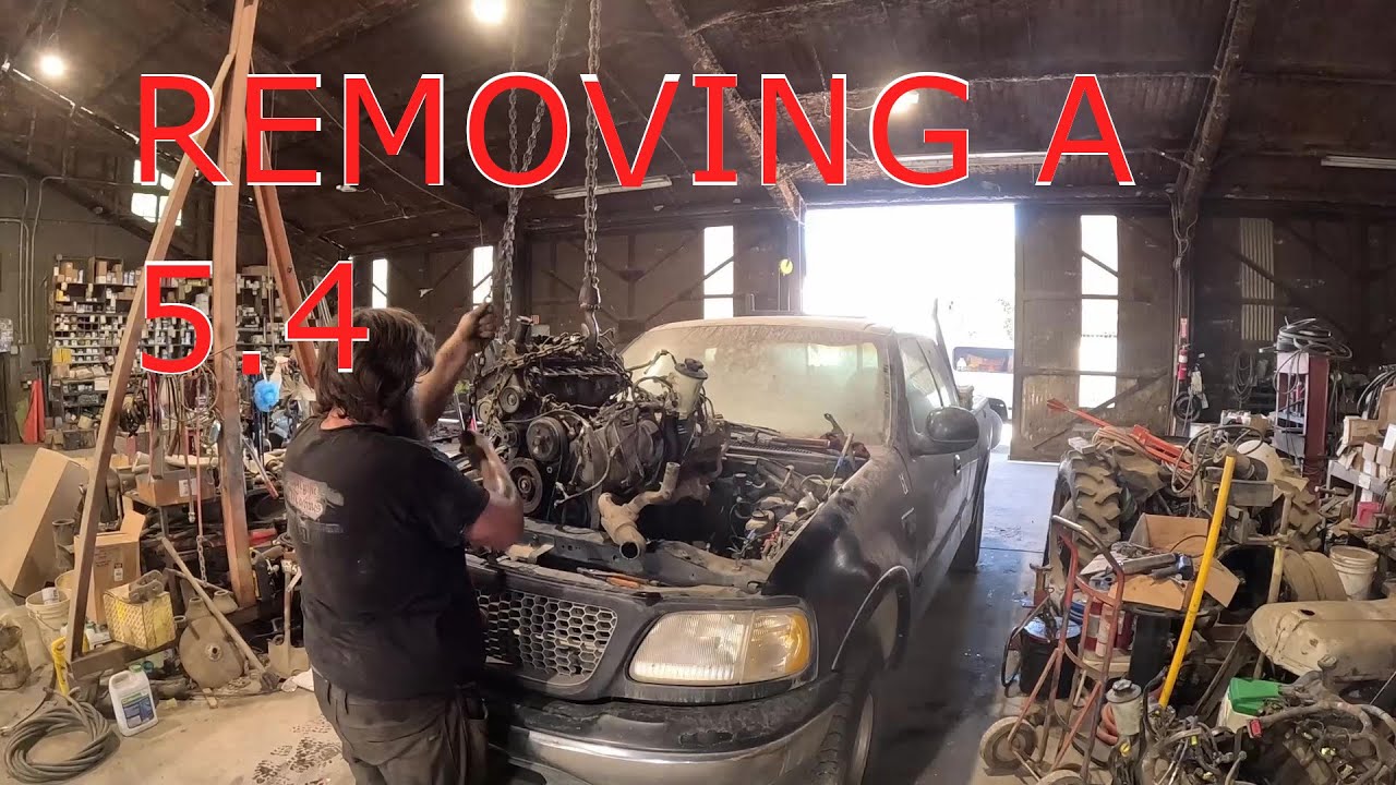 Pulling engines from a 2002 ford expedition and a 99 F-150 - YouTube