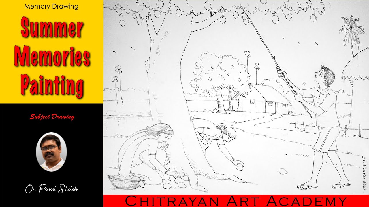|| How To Draw Summer Scenery Step By Step | Summer Season Scenery ...