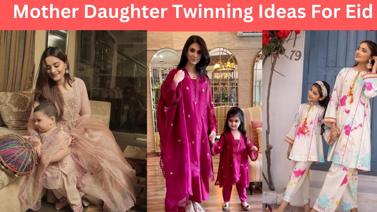 Mother Daughter Twinning Design For Eid | Twinning Ideas For Eid ...